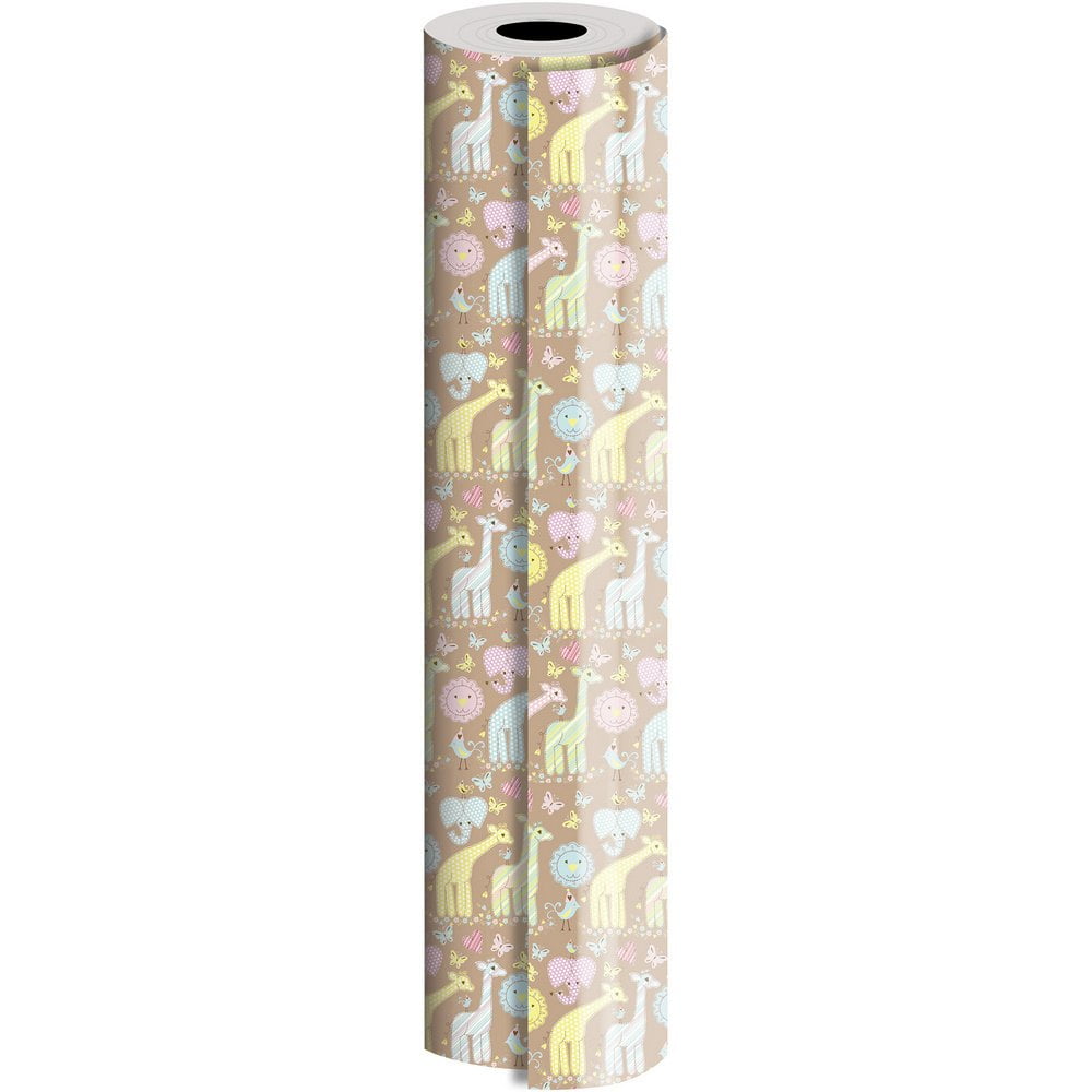 JAM Paper Industrial Size Bulk Wrapping Paper Rolls, Animal Quilt ...