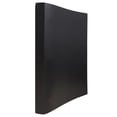 JAM Paper Italian Leather 3/4 in Binders, 3 Metal Rings, Black, 1/Pack ...