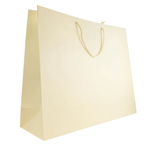 JAM Paper Jumbo Holiday Matte Gift Bags, Ivory, 20 x 16 x 6, 1/Pack ...