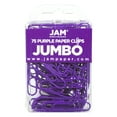 JAM Paper Jumbo Paper Clips, Purple, 75/Pack, Large - Walmart.com