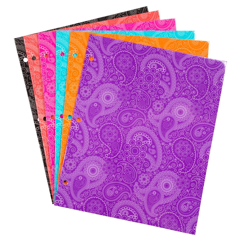 JAM Paper Laminated Two Pocket Glossy 3 Hole Punch School Folders ...