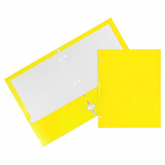 JAM Paper Laminated Two Pocket Glossy 3 Hole Punch School Folders ...