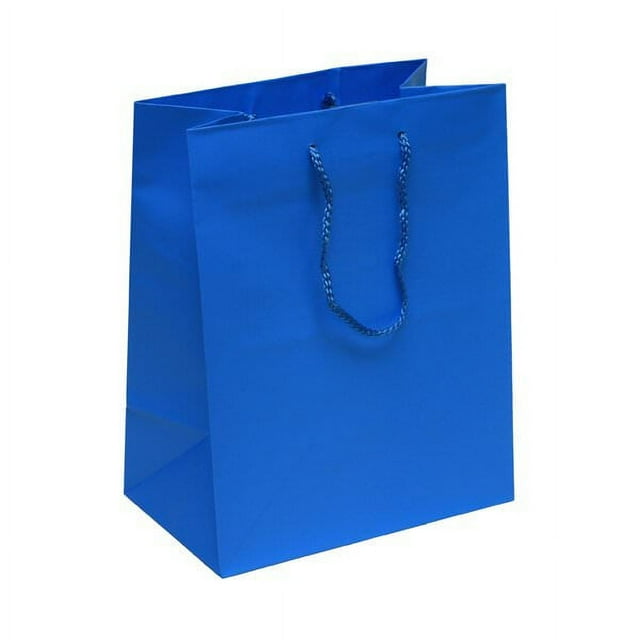 JAM Paper Large Blue Matte Gift Bags, 10 x 13 x 5, 1/Pack - Walmart.com