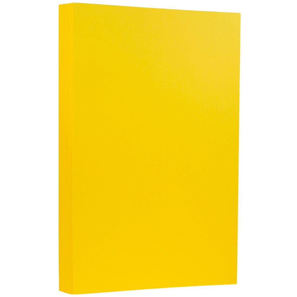 JAM Paper Legal Cardstock, 8 1/2 x 14, 50 per Pack, 65lb Yellow ...