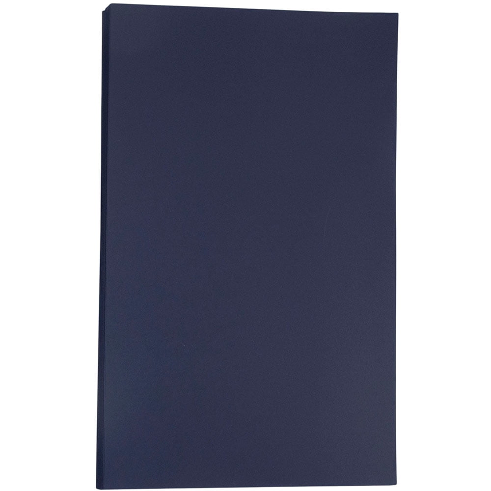 JAM Paper Legal Cardstock, 8 1/2 x 14, 50 per Pack, 80lb Navy Blue ...