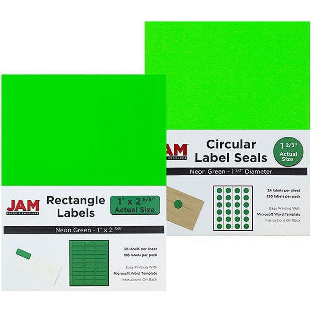 JAM Paper Mailing Labels, Combo Set, 1 x 2 5/8 Rectangle & 1 2/3 ...