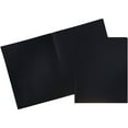JAM Paper Medium Weight Plastic Presentation Folder, Black, Pack of 6 ...