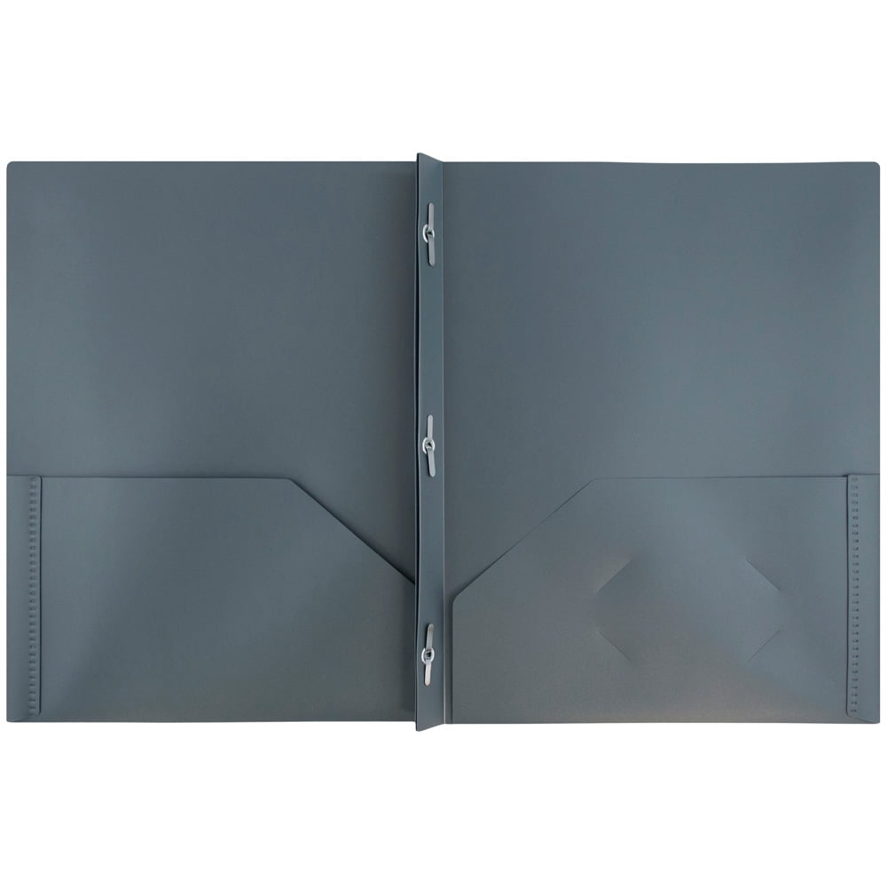 JAM Paper Medium Weight Plastic Presentation Folder with Clasps, Orange ...