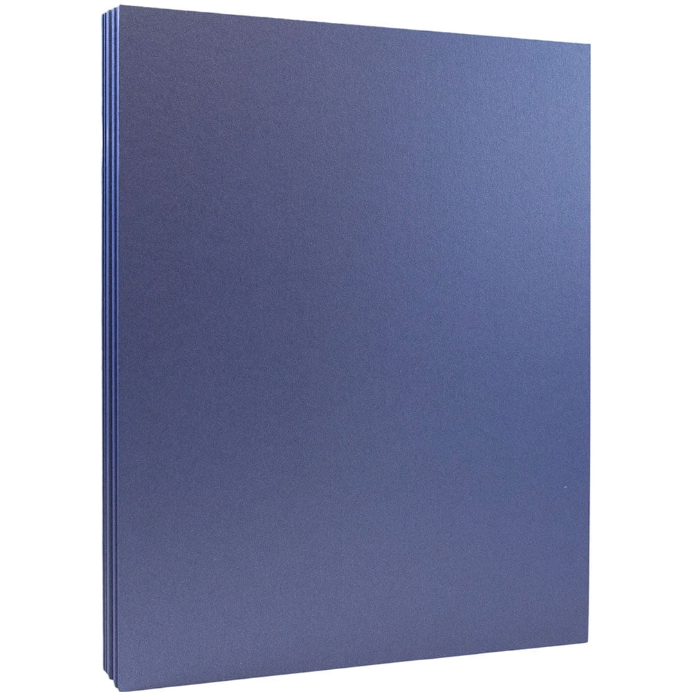 JAM Paper Metallic Cardstock, 8 1/2 x 11, 50 per Pack, 110lb Sapphire ...