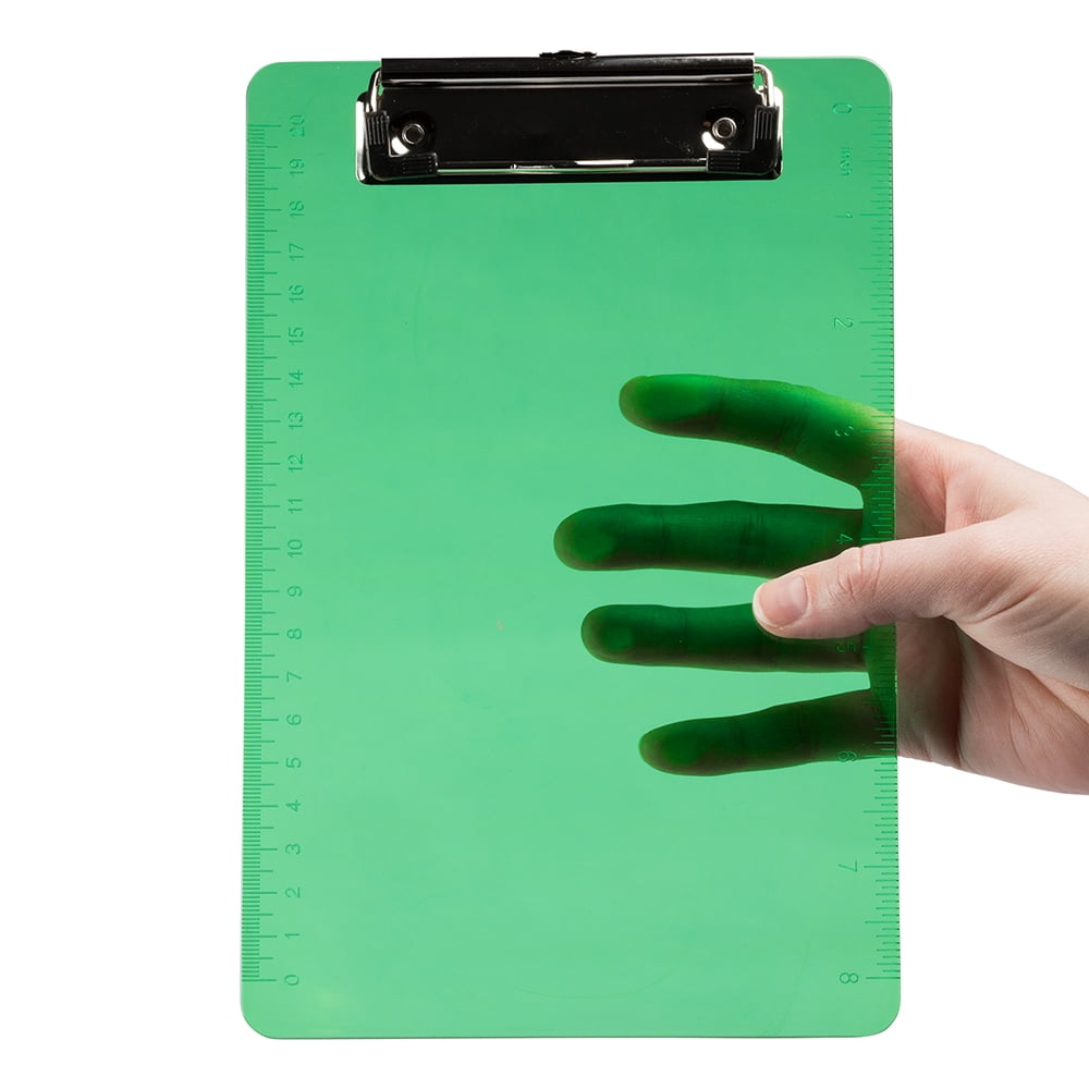 JAM Paper Mini Green Plastic Clipboards with Metal Clip, 6 x 9, 12/Pack ...