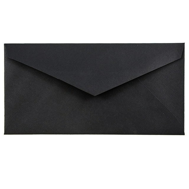 JAM Paper Monarch Envelopes, 3 7/8 x 7 1/2, Black Linen, 50 per Pack ...
