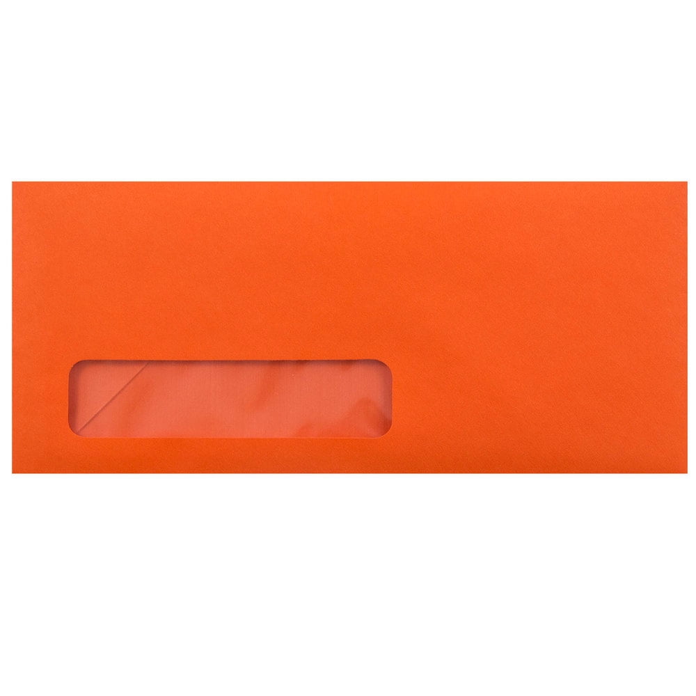 JAM Paper No. 10 Window Envelopes, 4 1/8 x 9 1/2, Orange, 1000/Carton ...