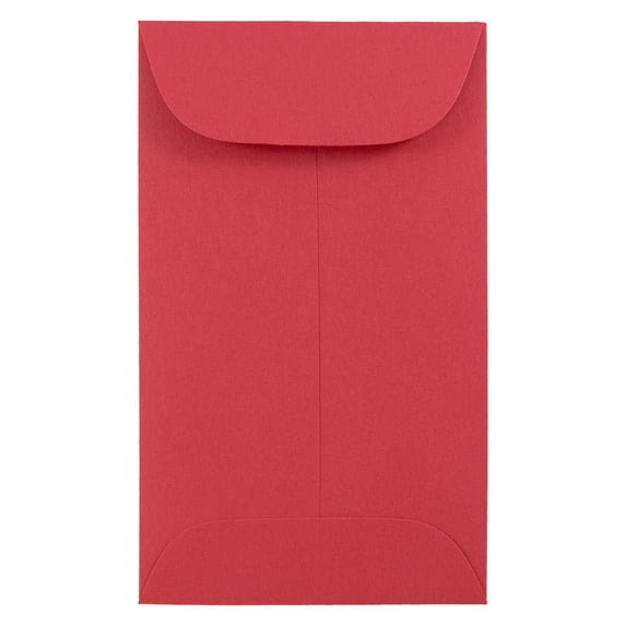 JAM Paper No. 3 Coin Envelopes, 2 1/2 x 4 1/4, Red, 100/Pack - Walmart.com