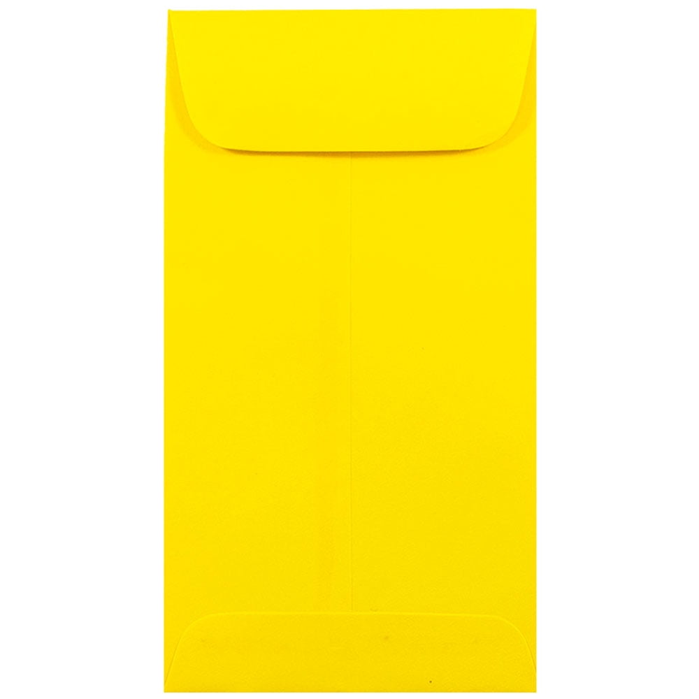 JAM Paper No. 7 Coin Business Colored Envelopes, 3 1/2 x 6 1/2, Yellow ...