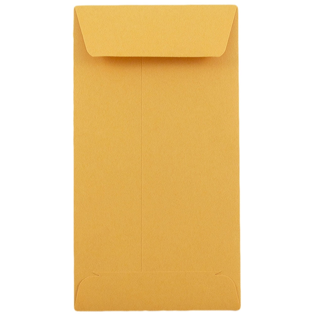 JAM Paper No. 7 Coin Envelopes, 3 1/2 x 6 1/2, Brown Kraft Manila, 100 ...