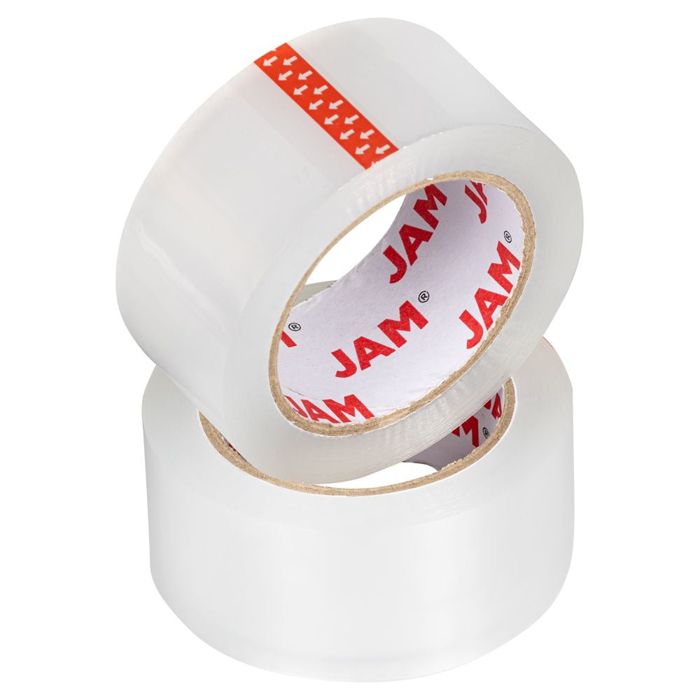JAM Paper Packing Adhesive Tape, Clear, 2 Inches x 110 Yards, 12 Rolls ...