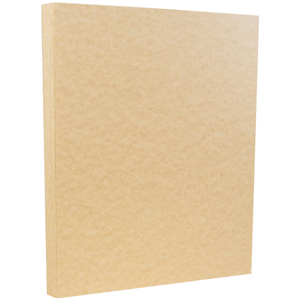 JAM Paper Parchment Cardstock, 8 1/2 x 11, 50 per Pack, 65lb Brown ...