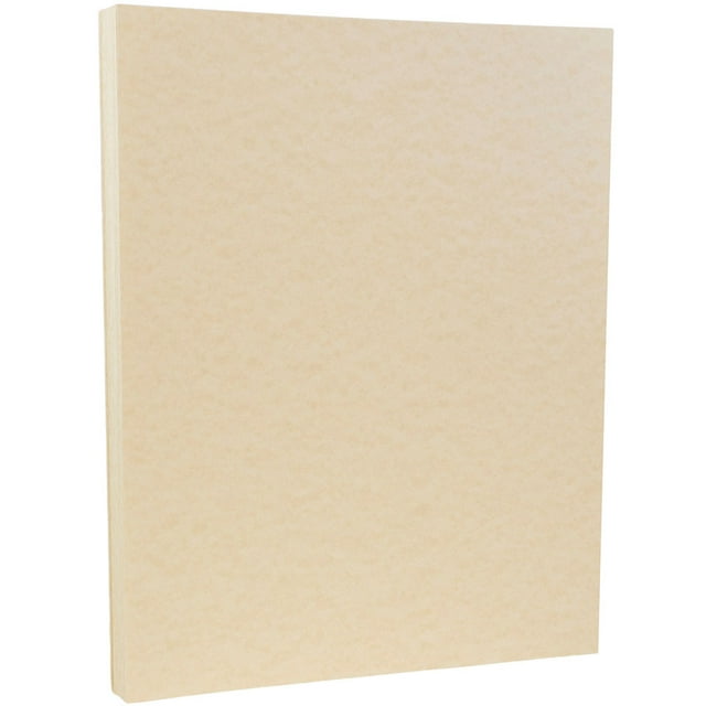 JAM Paper Parchment Cardstock, 8 1/2 x 11, 50 per Pack, 65lb Natural ...