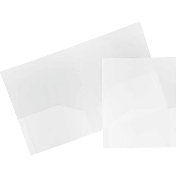 JAM Paper Plastic 2 Pocket Heavy Duty Folders, Clear, 9 x 12, 6 Pack ...