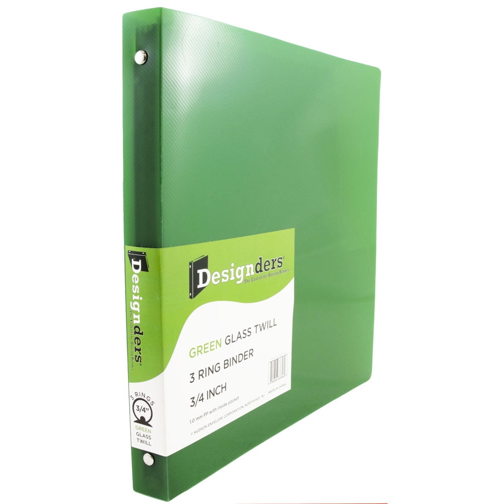 JAM Paper Plastic 3 in Binders, 3 Plastic Rings, Green, 1/Pack ...