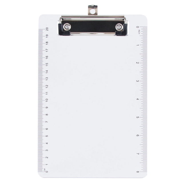 JAM Paper Plastic Clip Boards, Clear Clipboards, 2/Pack, Small, 6 x 9 ...
