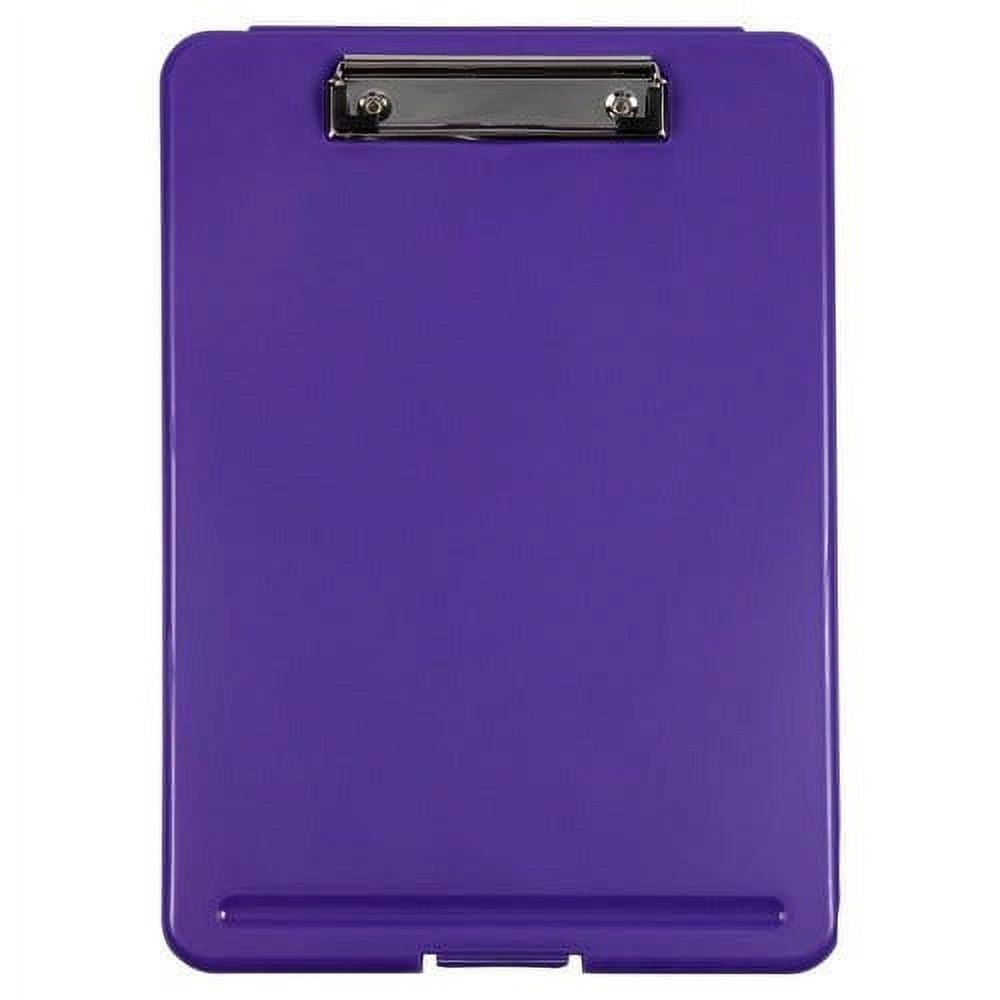 JAM Paper Plastic Clipboard with Storage, 9 x 13, Violet Purple, 1 per ...