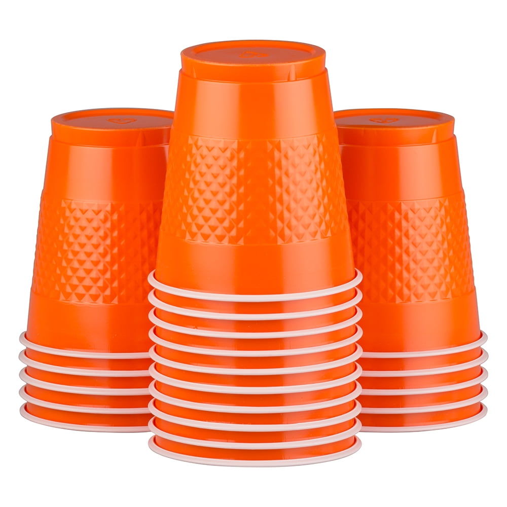 JAM Paper Plastic Cups, 12 oz, Orange, 20/Pack - Walmart.com