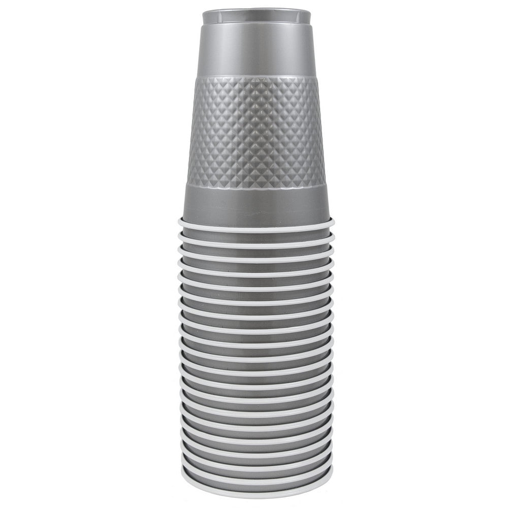 JAM Paper Plastic Cups, 16 oz, Silver, 20/Pack - Walmart.com