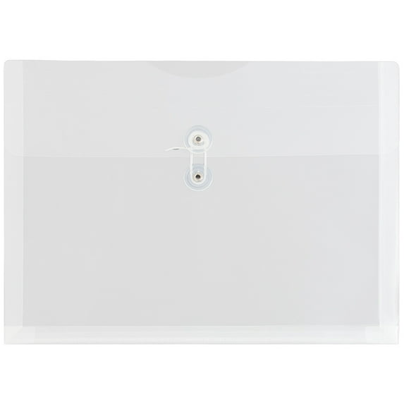 JAM Paper Plastic Envelopes with Button & String Tie Closure, Letter ...