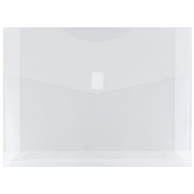 JAM Paper Plastic Envelopes with Hook & Loop Closure, 2" Expansion ...