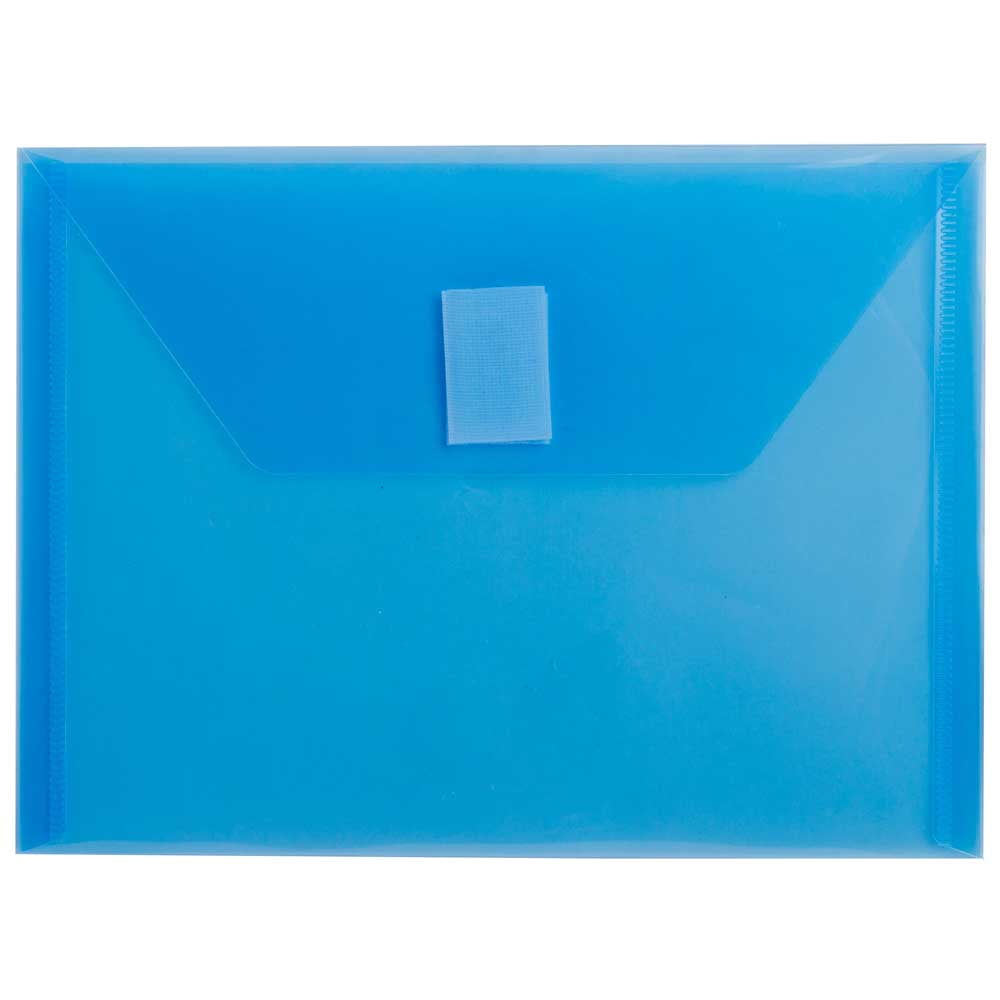 JAM Paper Plastic Envelopes with Hook & Loop Closure, Index, 5 1/2 x 7 ...