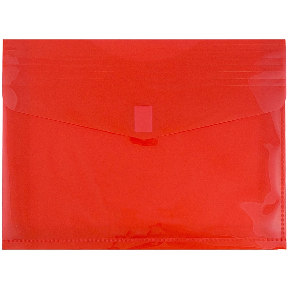 JAM Paper Plastic Expansion Envelopes, Hook & Loop, Letter Booklet, 9 3 ...