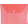 JAM Paper Plastic Filing Envelope with Hook and Loop Closure, Letter ...