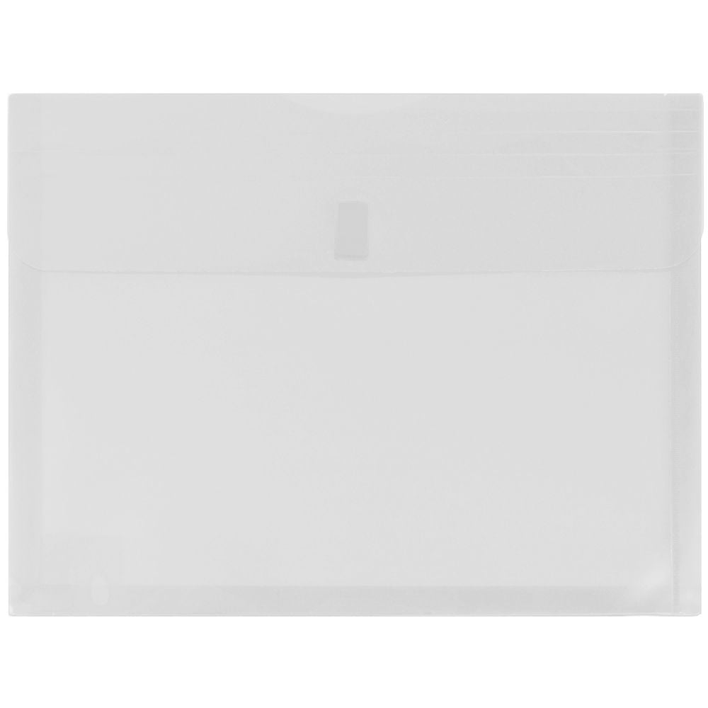 JAM Paper Plastic Hook and Loop Envelopes, 9.8" x 13" x 1", 12 Per Pack ...