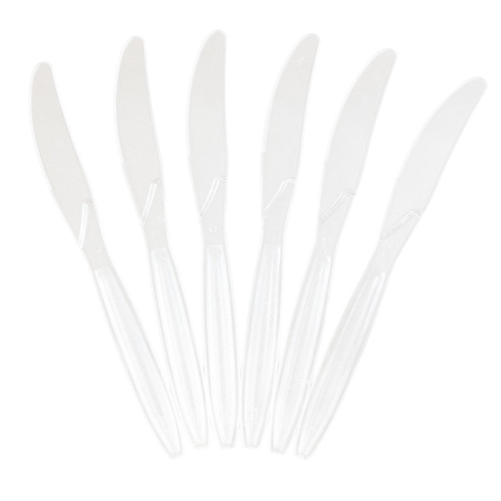 JAM Paper Plastic Knives, Clear, 100 Disposable Knives/Box - Walmart.com