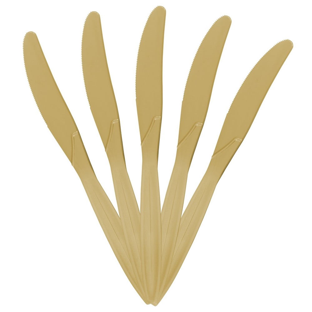 JAM Paper Plastic Knives, Gold, 100 Disposable Knives/Box - Walmart.com