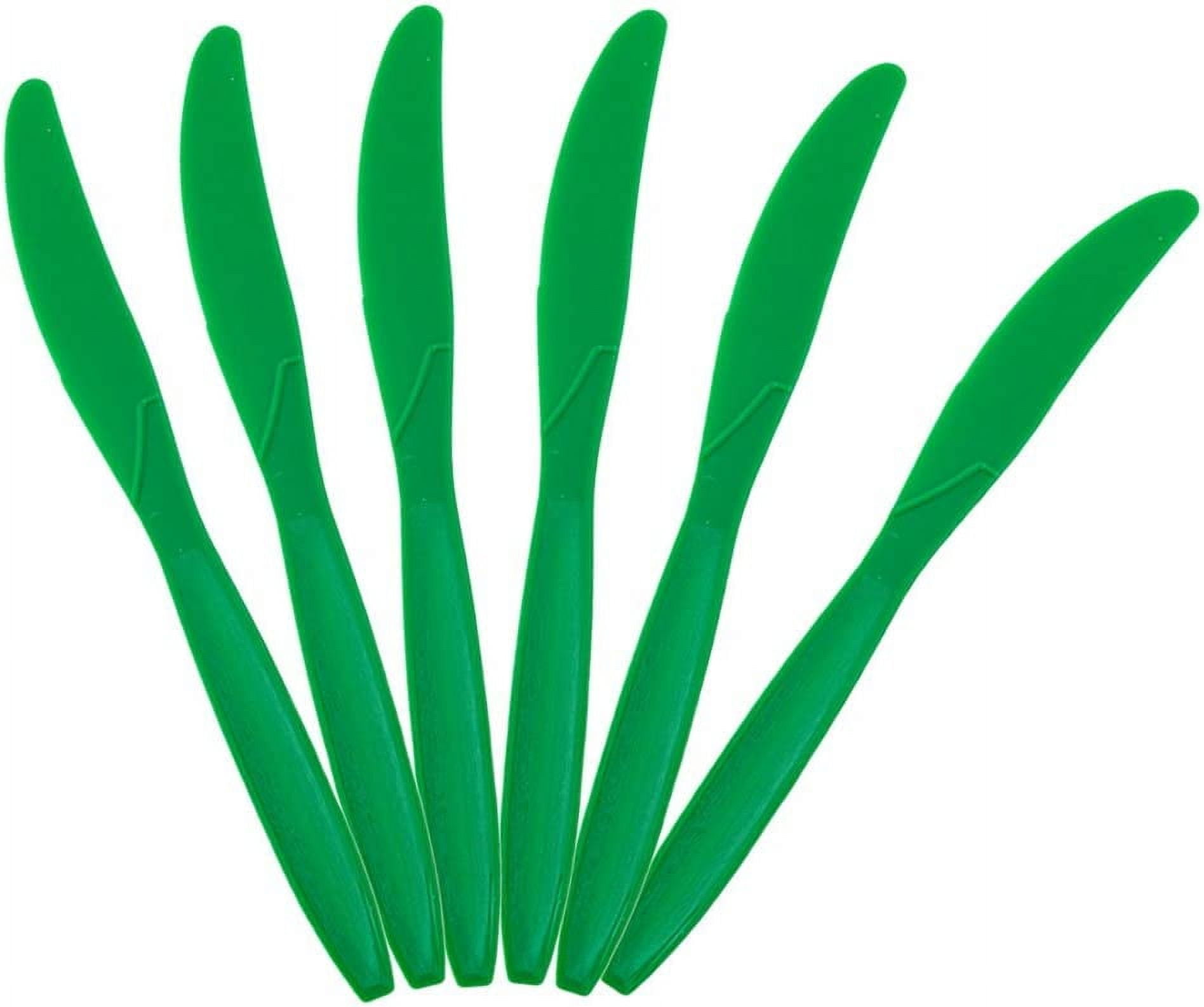 JAM Paper Plastic Knives, Green, 100 Disposable Knives/Box - Walmart.com