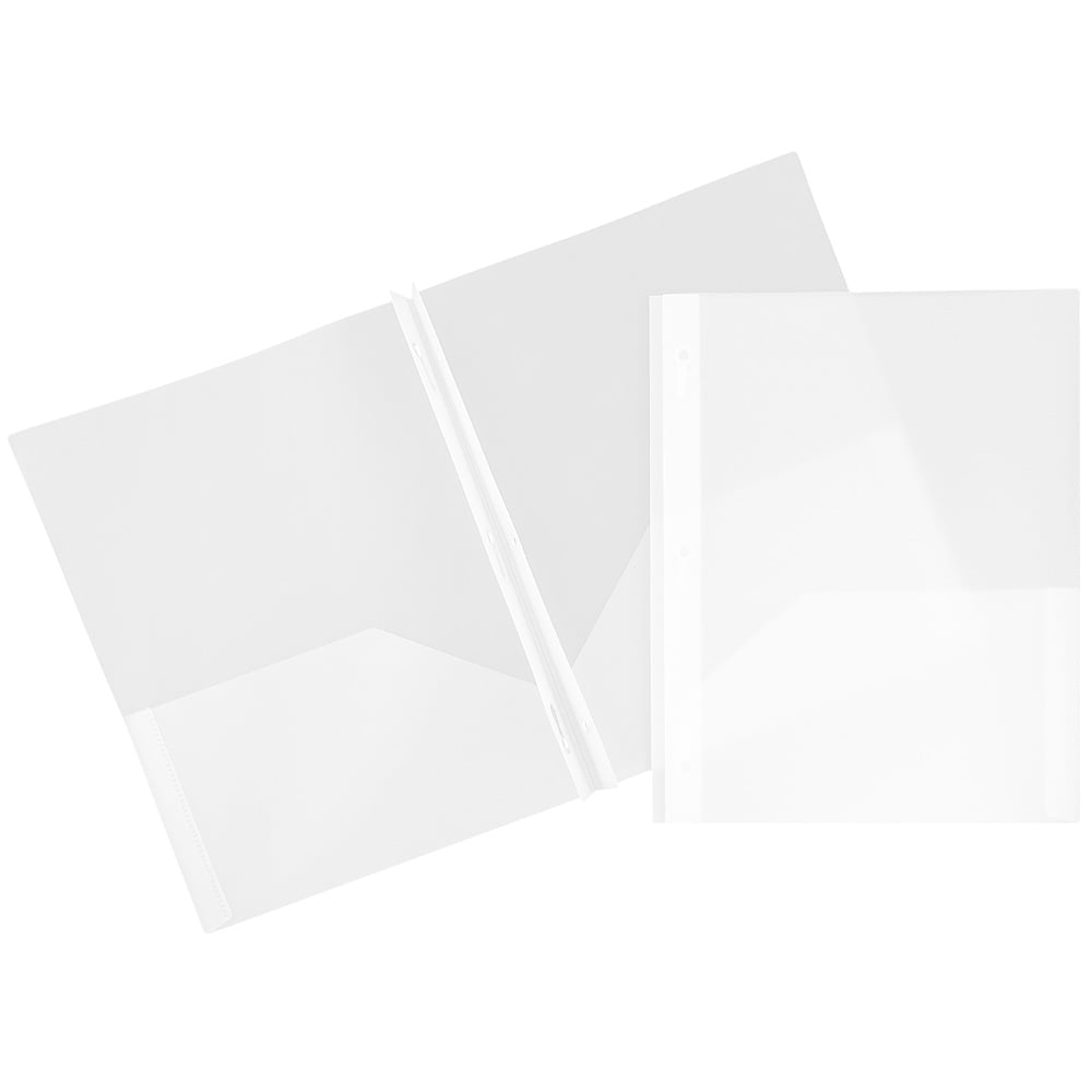 JAM Paper Plastic POP Folders, Clasp, 9 1/2 x 11, Clear, Sold ...