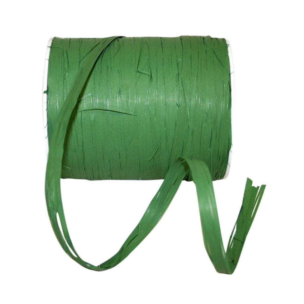 JAM Paper Plastic Raffia Ribbon, Olive, 3/8 in x 100 yd, 1/Pack ...