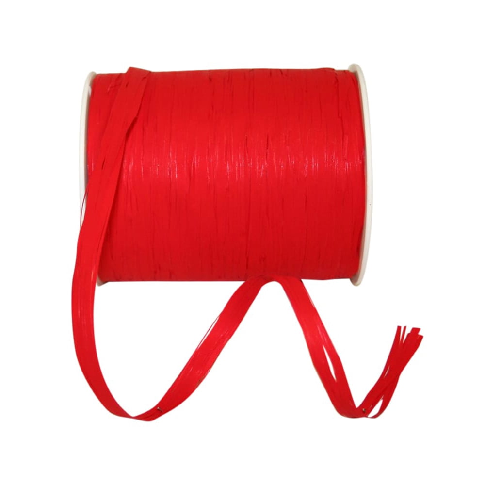 JAM Paper Plastic Raffia Ribbon, Red, 3/8 in x 100 yd, 1/Pack - Walmart.com