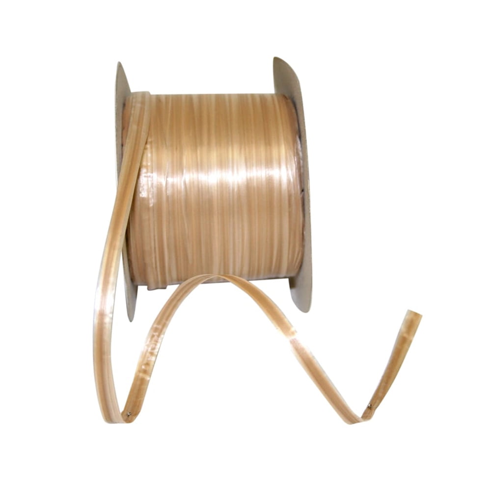 JAM Paper Plastic Raffia Ribbon, Straw, 1/4 in x 100 yd, 1/Pack ...