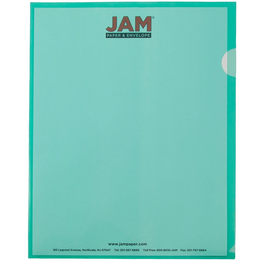 JAM Paper Plastic Sleeves, 9 x 11 1/2, Green, 12 per Pack - Walmart.com
