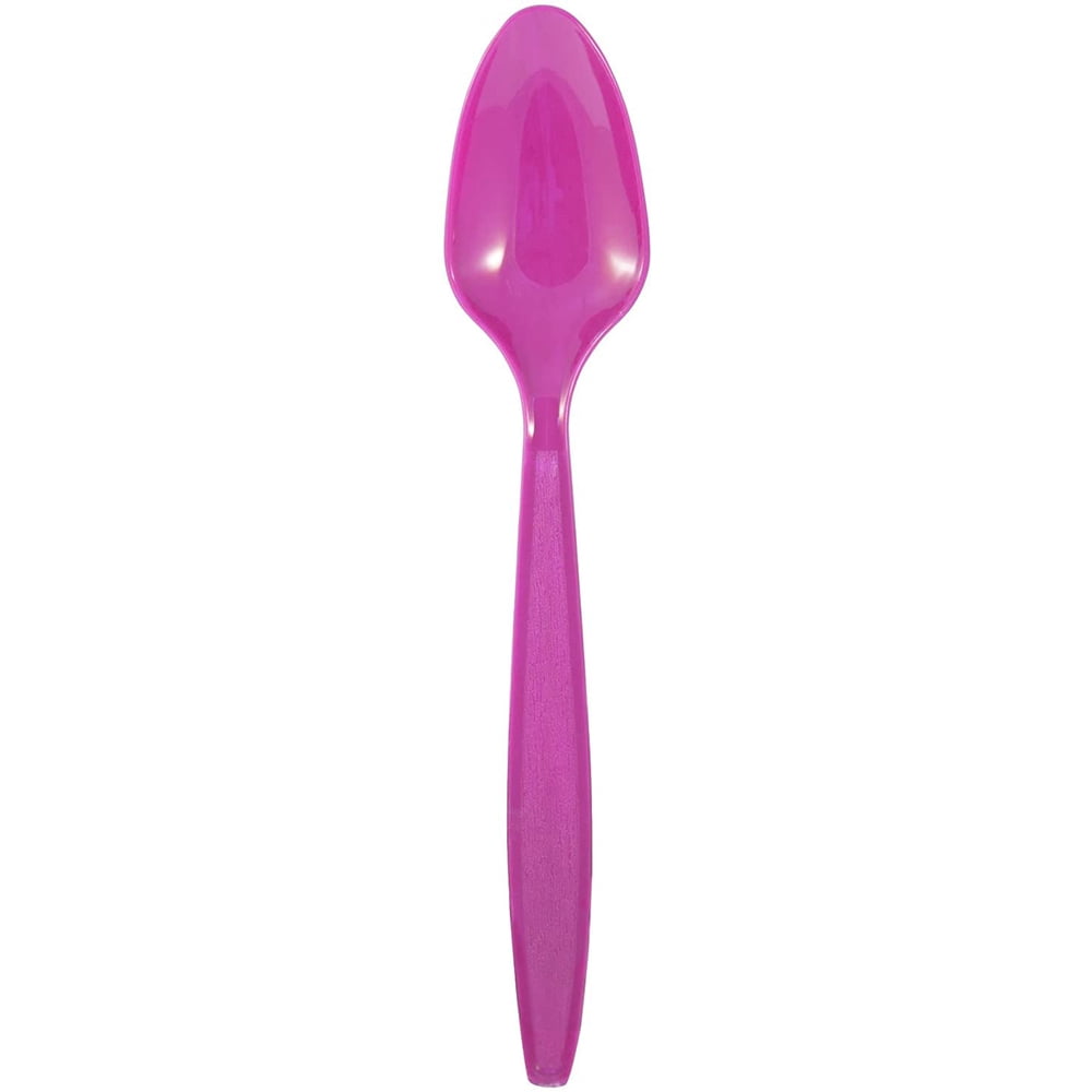JAM Paper Plastic Spoons, Pink, 100 Disposable Spoons/Box - Walmart.com