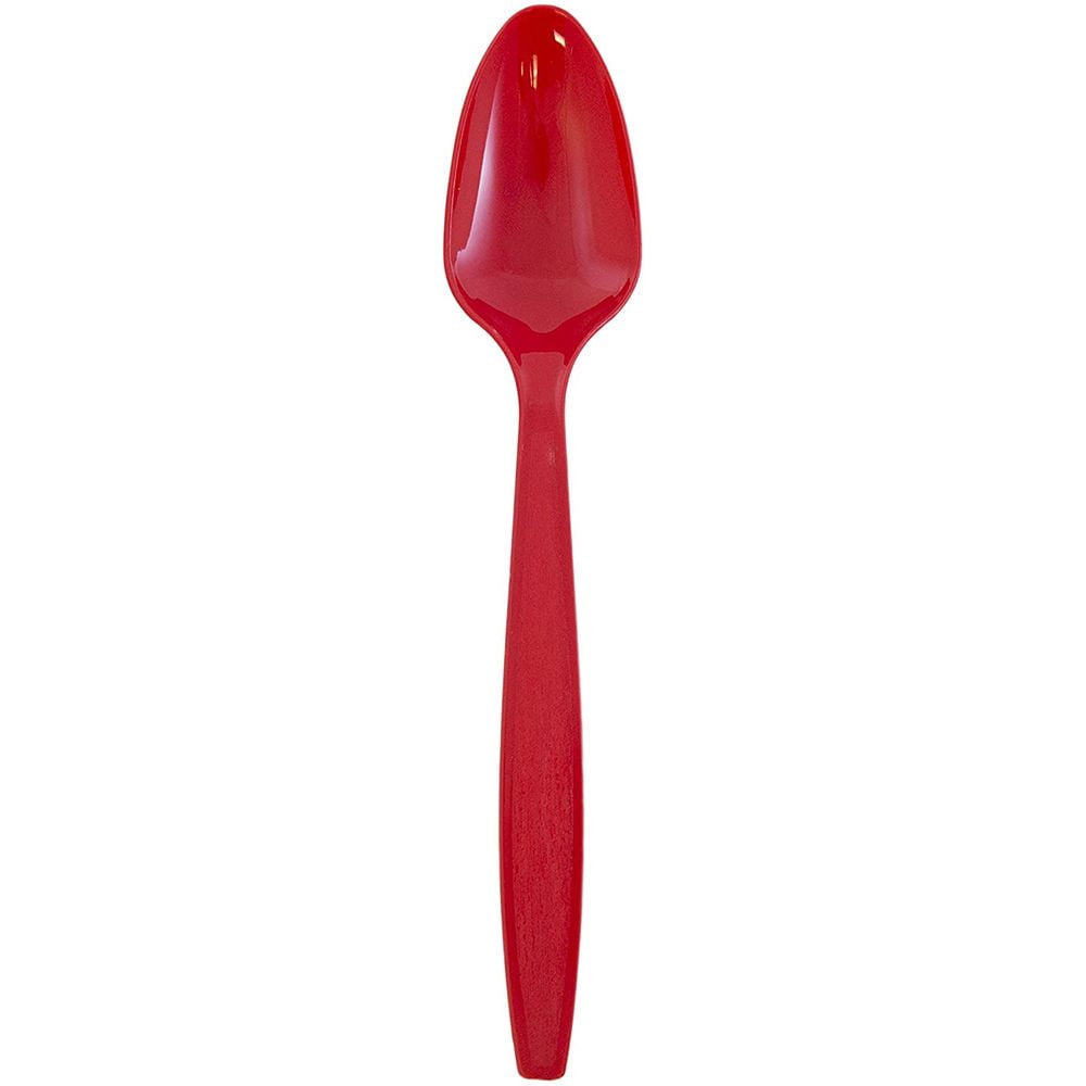 JAM Paper Plastic Spoons, Red, 100 Disposable Spoons/Box - Walmart.com