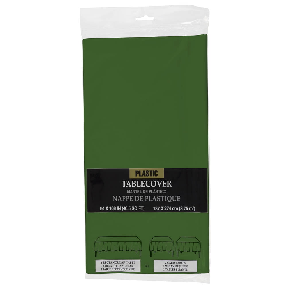 JAM Paper Plastic Table Cover, Green Tablecloth, 1/Pack - Walmart.com
