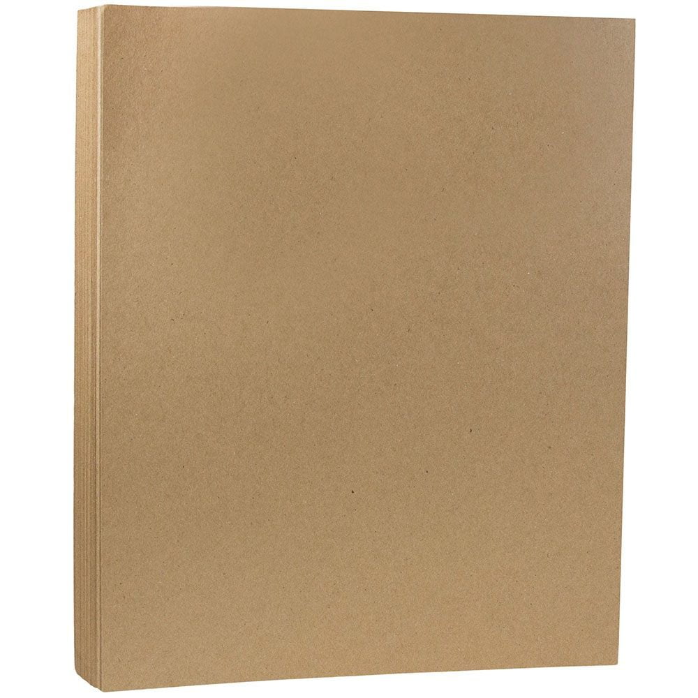 JAM Paper Recycled Cardstock, 8 1/2 x 11, 25/Pack, 130lb Brown Kraft ...