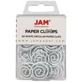JAM Paper Round Medium Paper Clips, White, 50/Pack - Walmart.com