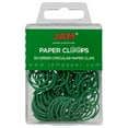 JAM Paper Round Paper Clips, Green Medium Paperclips, 1in, 50/Pack ...
