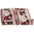 JAM Paper Santa Claus Ribbon, Natural & Red, 2.5in x 10yd, 1/Pack ...