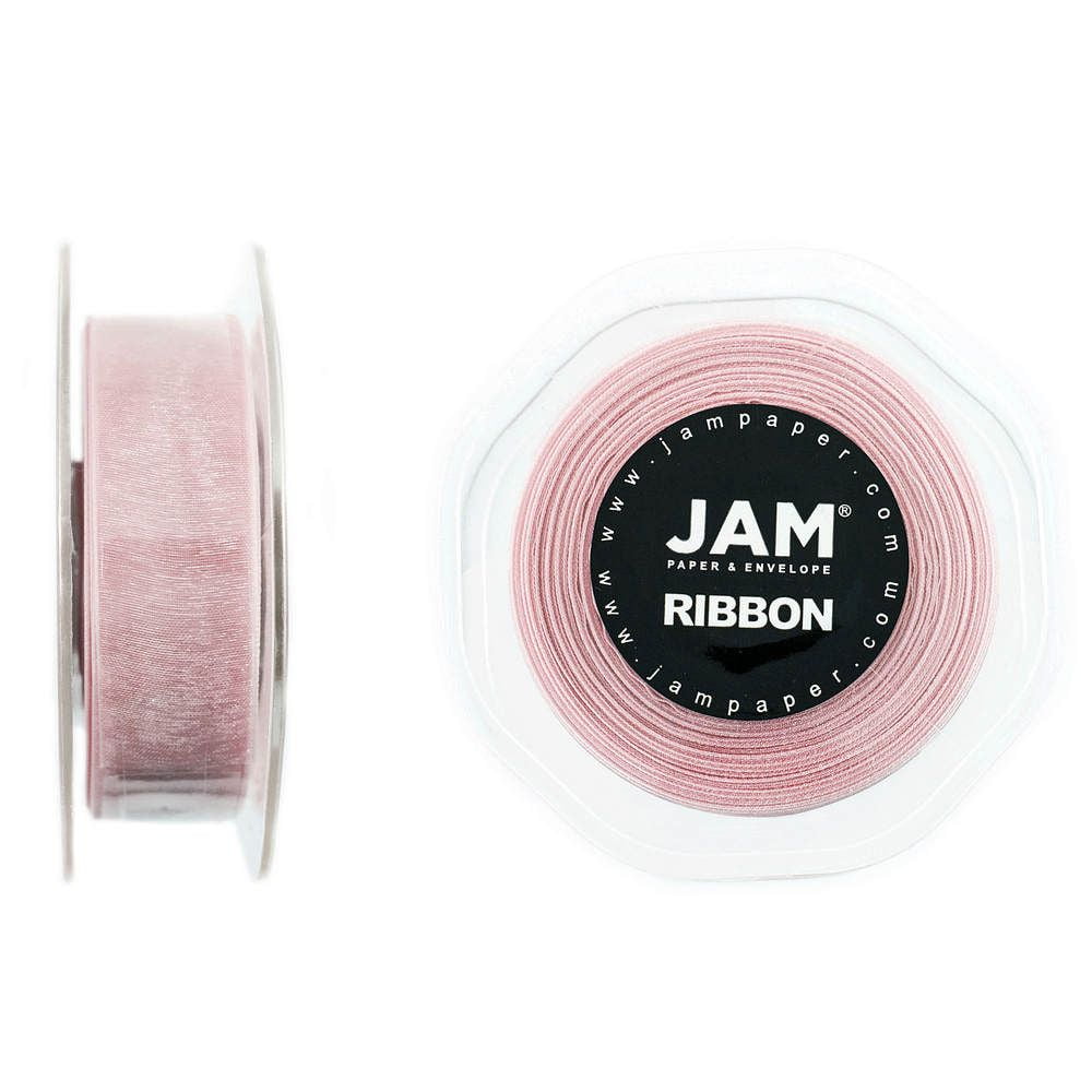 JAM Paper Sheer Ribbon, 7/8 In X 25 Yards, Pink, 1/Pack - Walmart.com